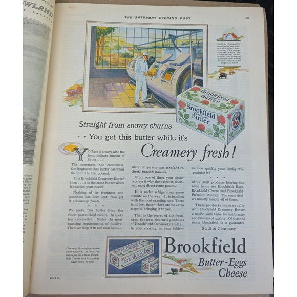 Art | 1927 Brookfield Creamery Butter Advertisement Vintage | Poshmark